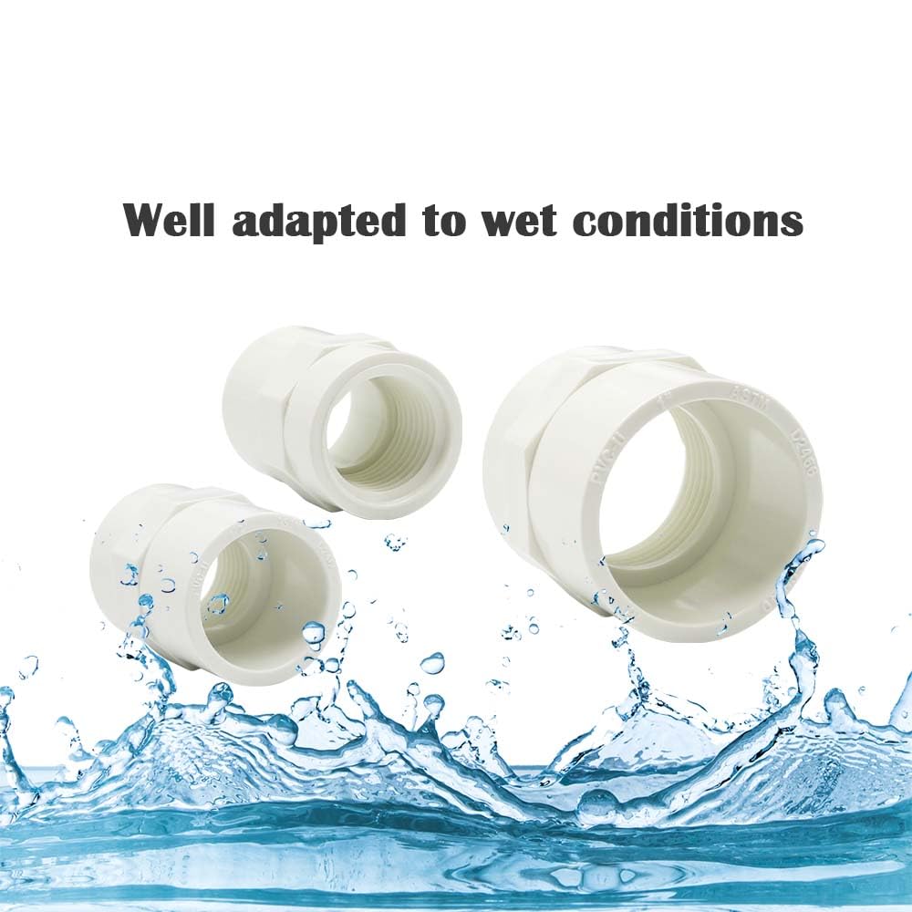 Snapklik.com : 6PCS 1 Inch PVC Coupling Fittings White Slip To Female ...