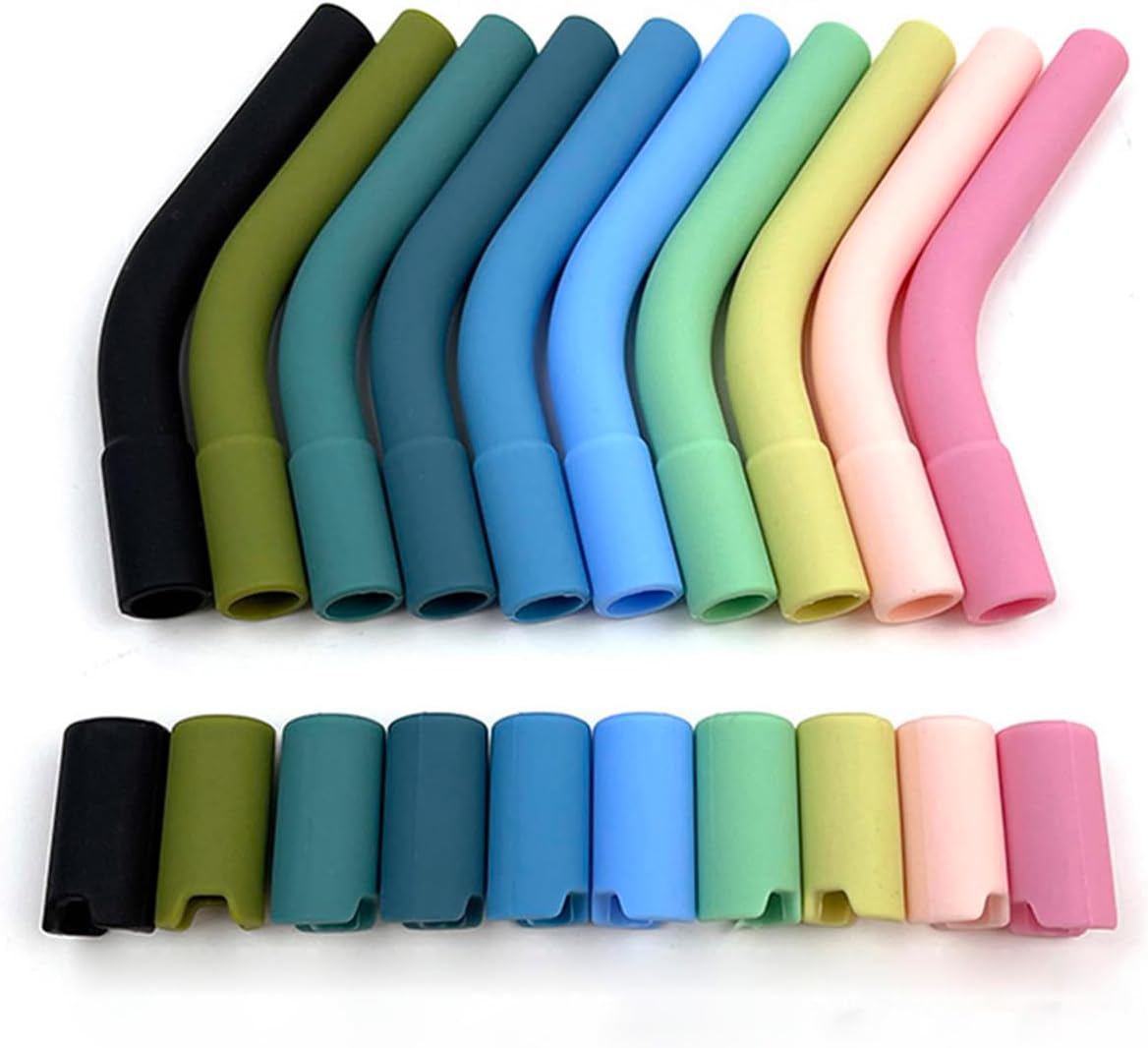 Amazon.com: 12-Pack Flexible Silicone Straw Tips for Metal Straws (8mm ...