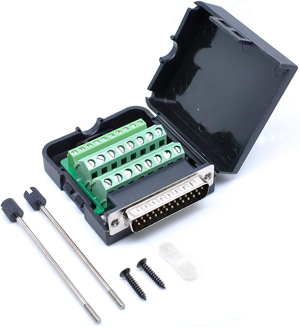 Amazon.com: Oiyagai DB25 Male 25Pin Connector Adapter with Screw ...