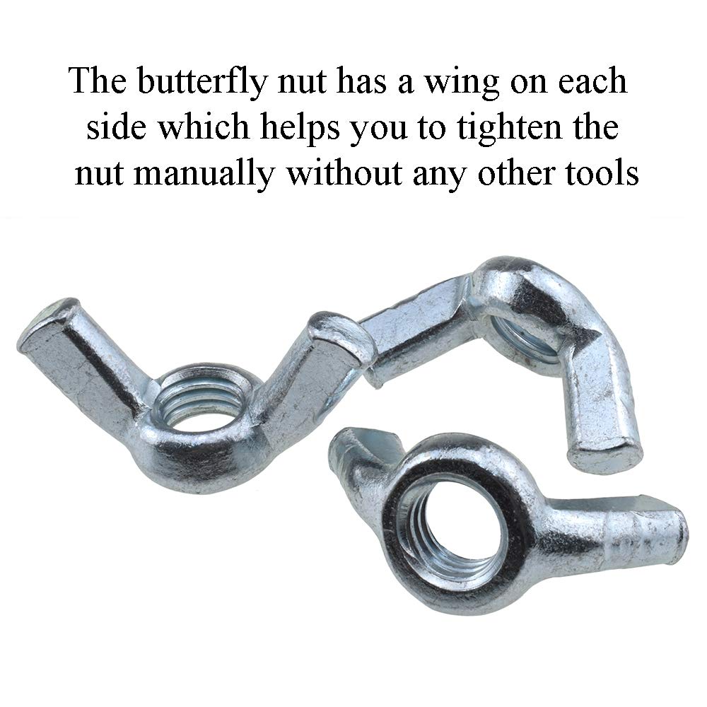 Yadaland Wing Nuts Butterfly Nuts 5/16-18inch Inner Dia Fastener Screw ...