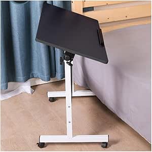 Amazon.co.jp: Side Table Overbed Table Tilt Top Lifting Computer Desk ...