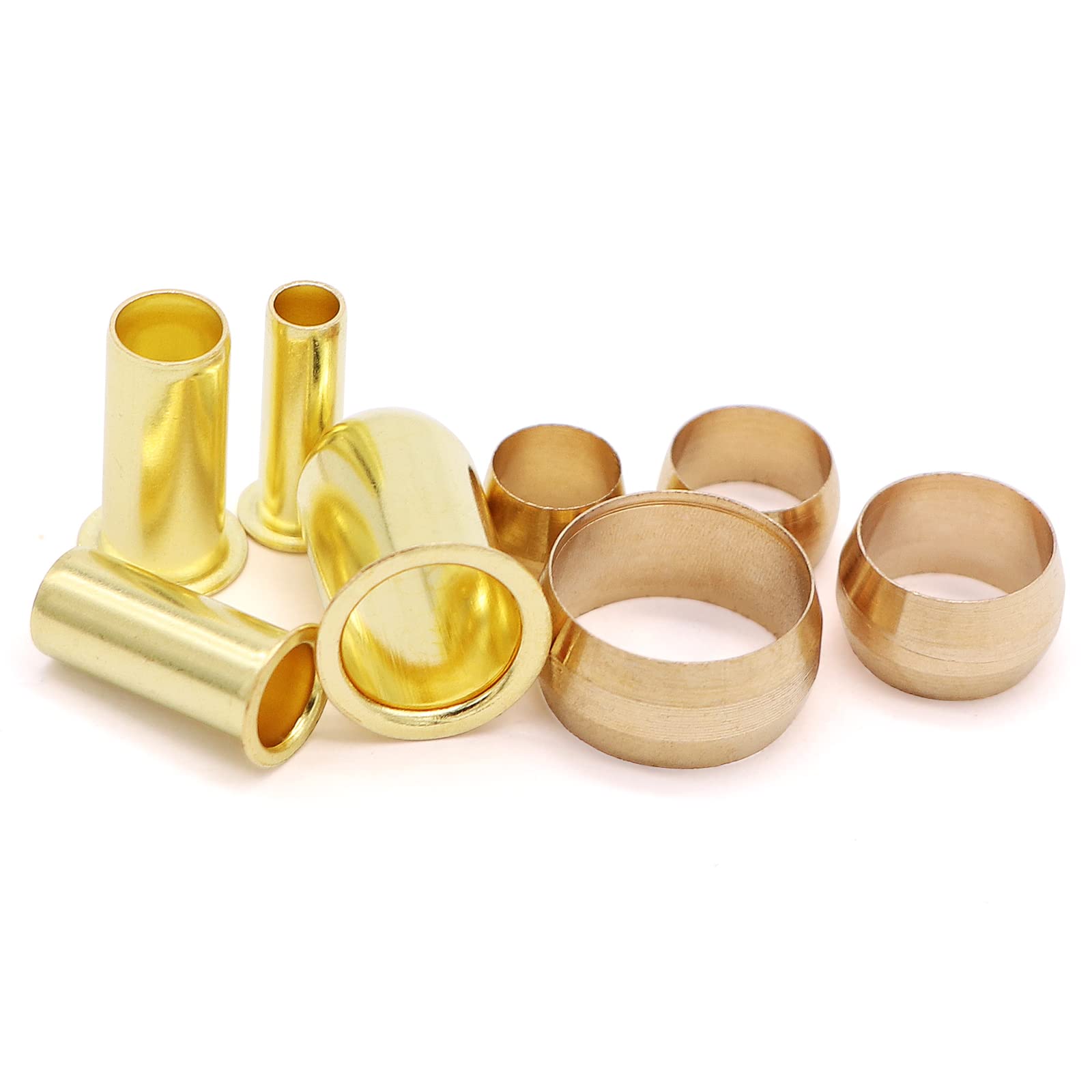 Snapklik.com : 160PCS Tube OD1/4" 5/16" 3/8" 1/2") Brass Compression ...