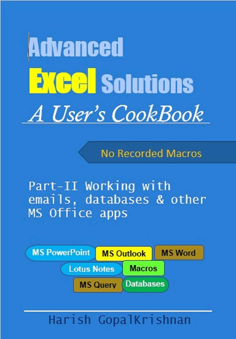 Amazon.com: Advanced Excel Solutions Part-II: Working with emails ...