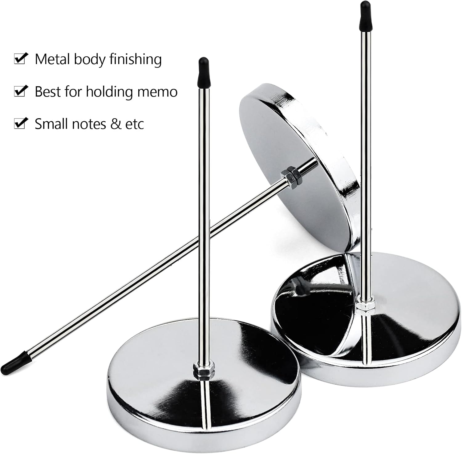 4 Pieces Memo Receipt Holder Paper Spikes, Silver Straight Rod Receipt ...