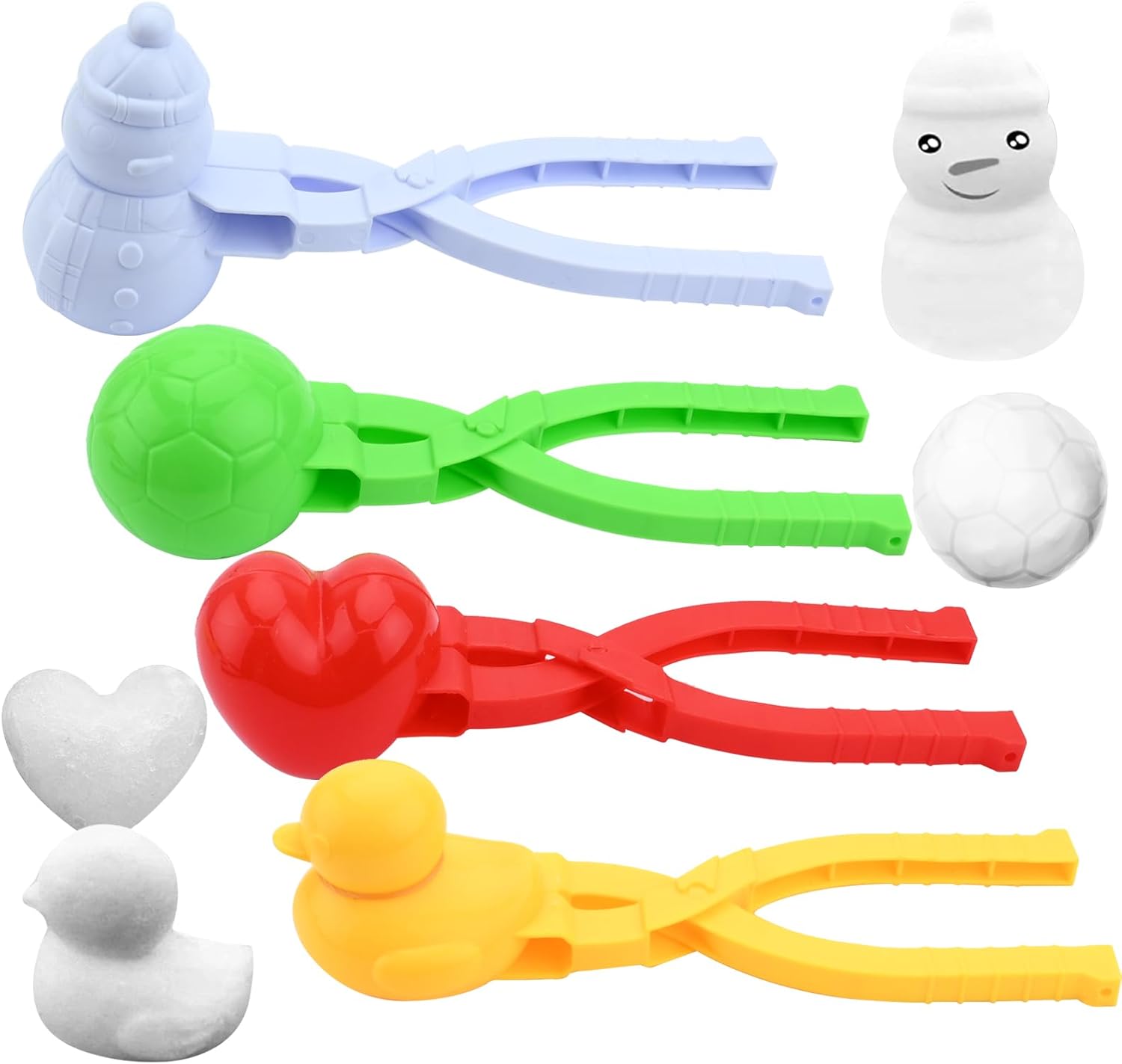 Gukasxi 4 Pcs Snowball Maker Clips Cartoon Shaped Snow Ball Clips Claps ...