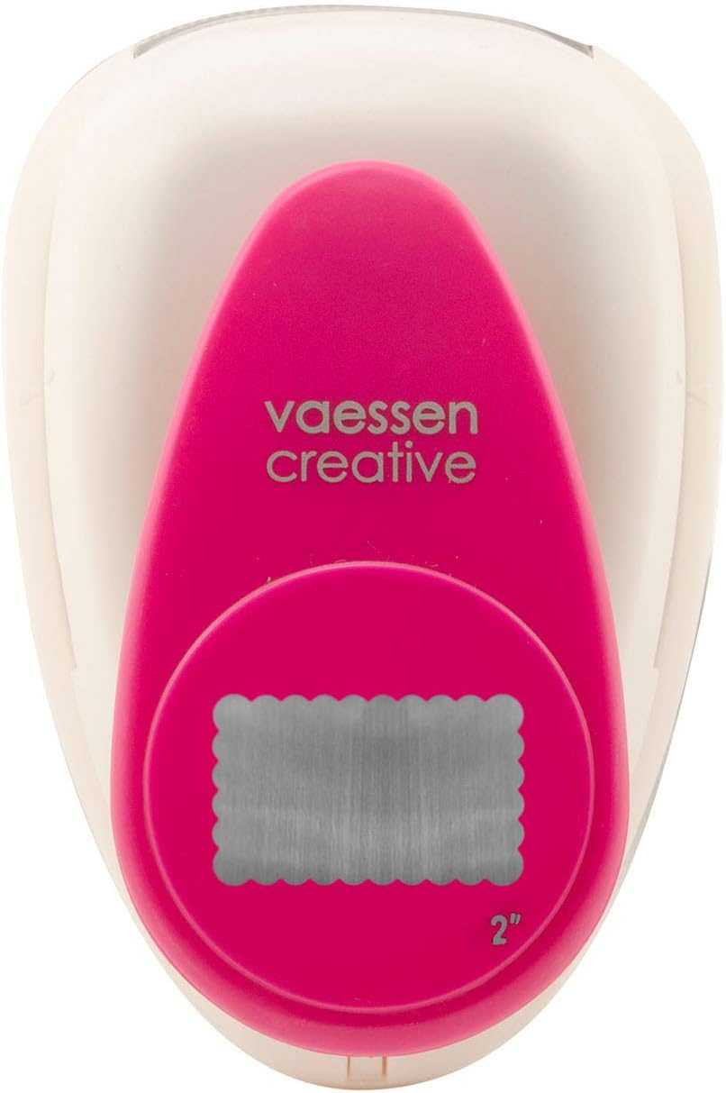 Amazon.com: Vaessen Creative Craft Paper Punch XL, Scalloped Rectangle ...