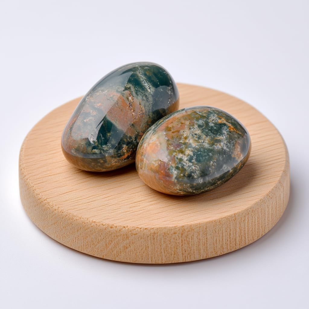 Amazon.com: SigMntun Polished Ocean Jasper Crystal Stones - 2 Pieces of ...