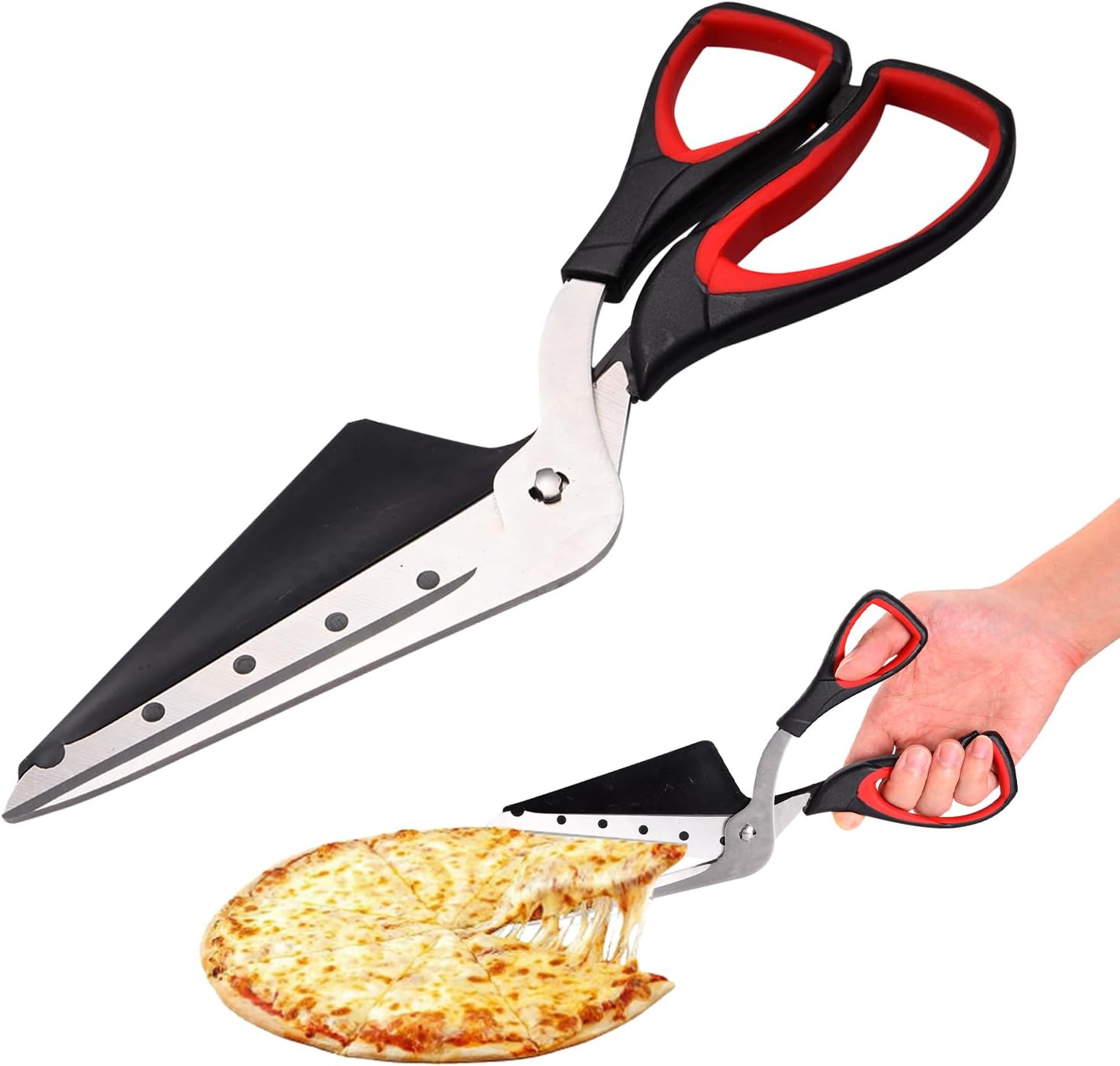 Pizza Scissors with Food Grade Stainless Steel Blade and Plastic Pizza ...