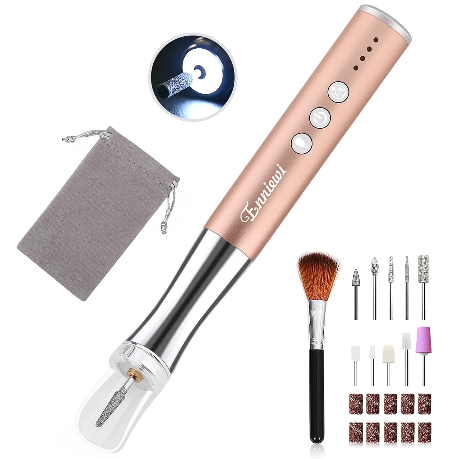 Amazon.com: Enniewi Professional Manicure Pedicure Nail Drill Kit ...