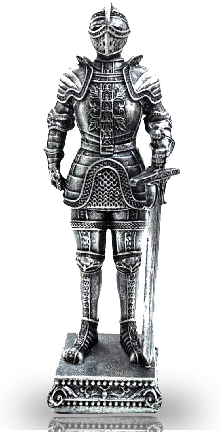 Family Art Sculpture Figurines - Knight Bronze Warrior Collectible ...
