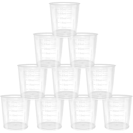 10 Pcs Measuring Jugs, 30ml Clear Liquid Measuring Tool Portable ...