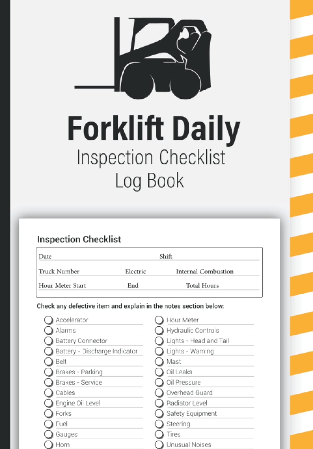 Forklift Daily Inspection Checklist Log Book: forklift operator daily ...