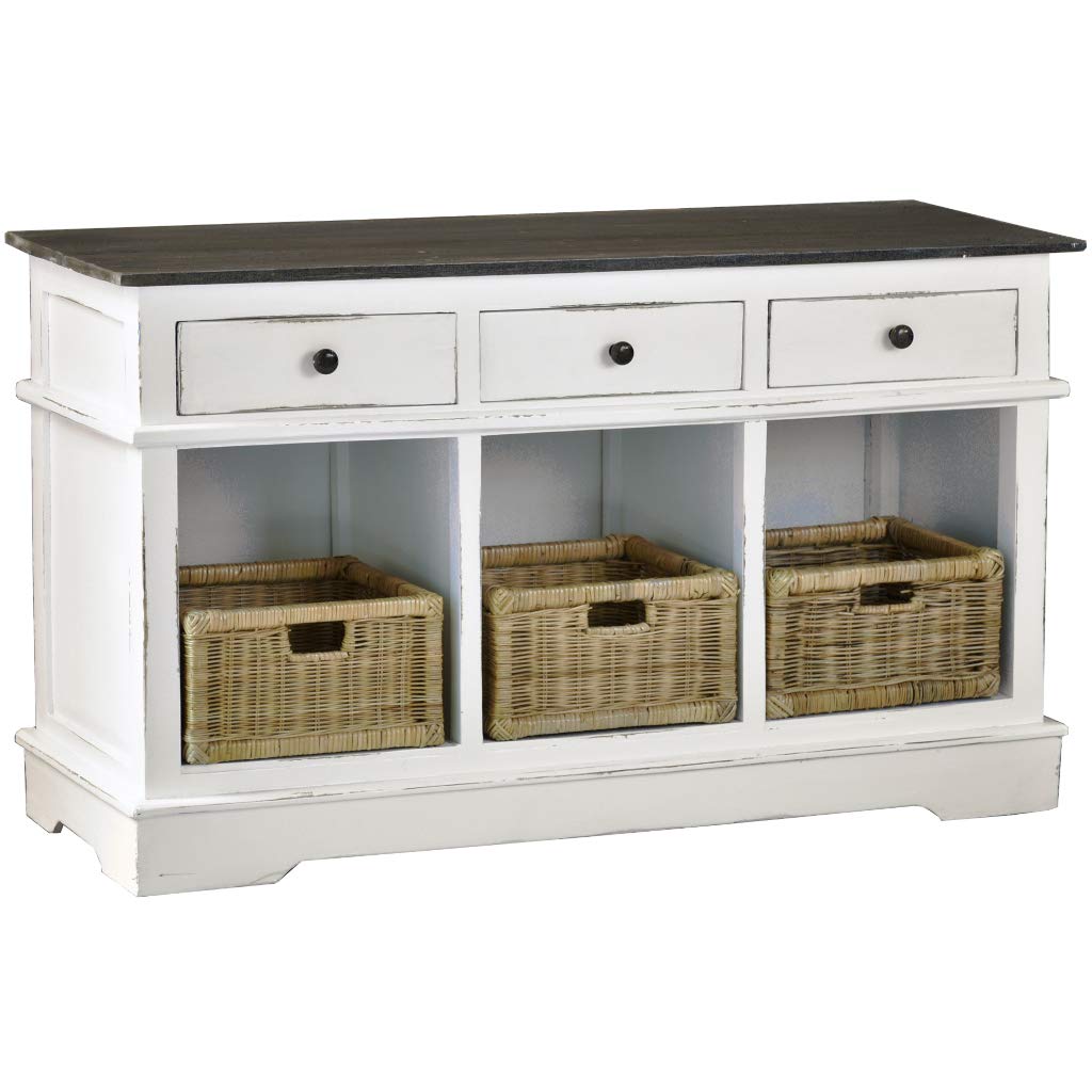 Amazon.com - Sunset Trading Shabby Chic Cottage Sideboard, White ...