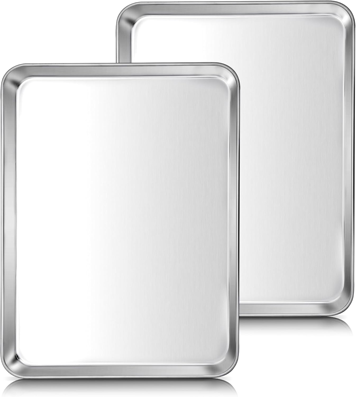 Herogo Baking Tray Set of 2, Stainless Steel Baking Sheet Pans ...