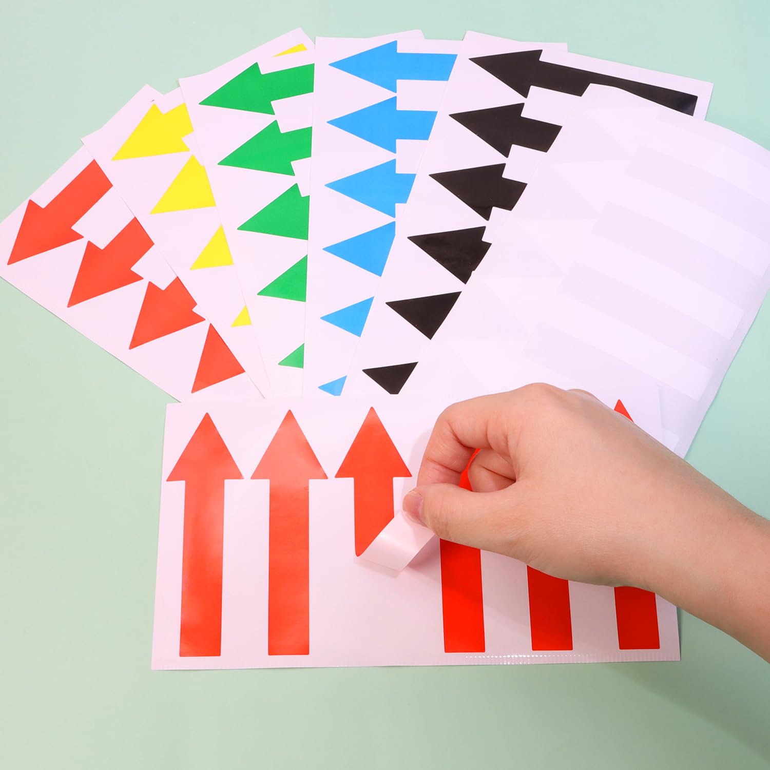 40 Pieces 8 Inch Arrow Sticker, Directional Arrow Sign Removable 6D3
