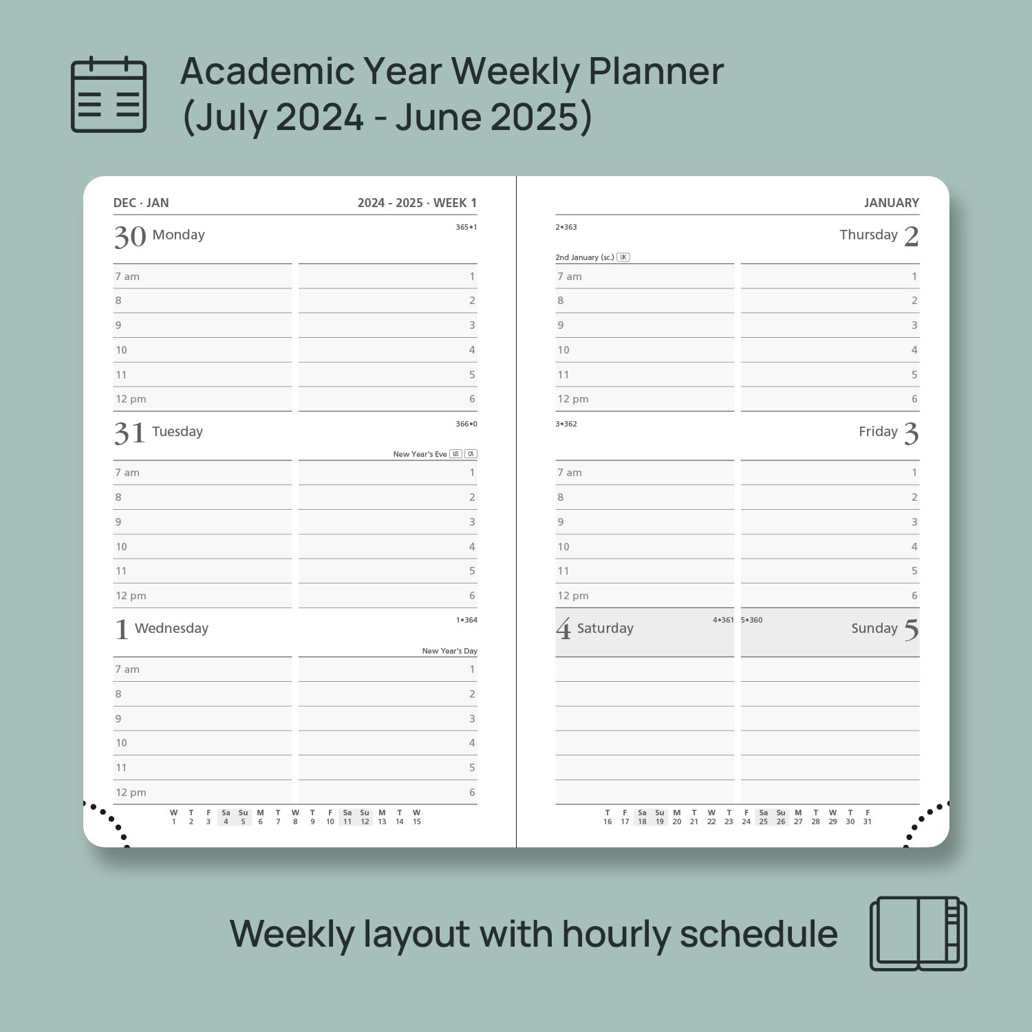 Snapklik.com : POPRUN Planner 2024-2025 Pocket Size (4 X 6.25) Academic ...