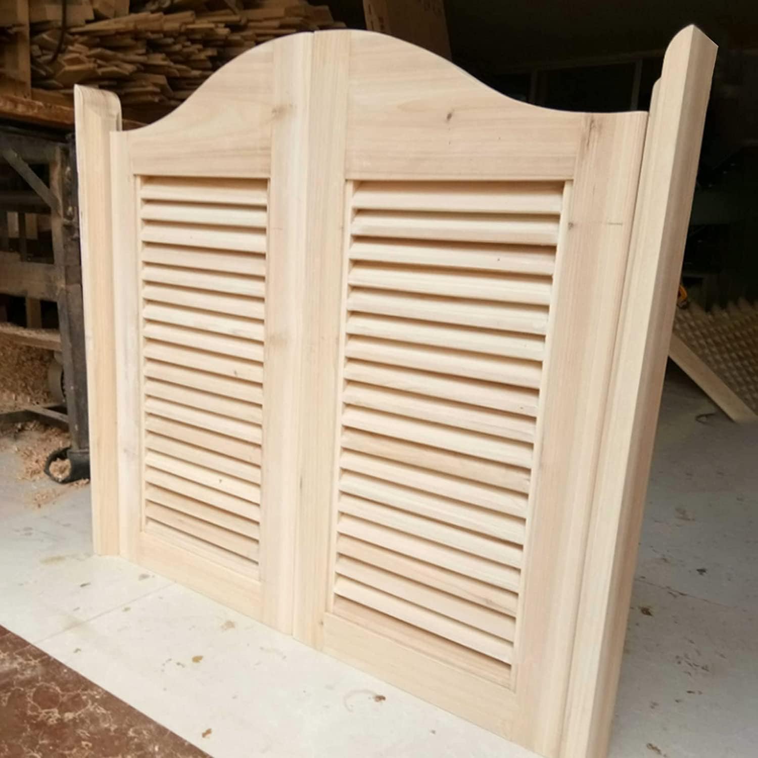 No Paint Cafe Saloon Swing Doors Louvered Western Half Waist Door Barn ...
