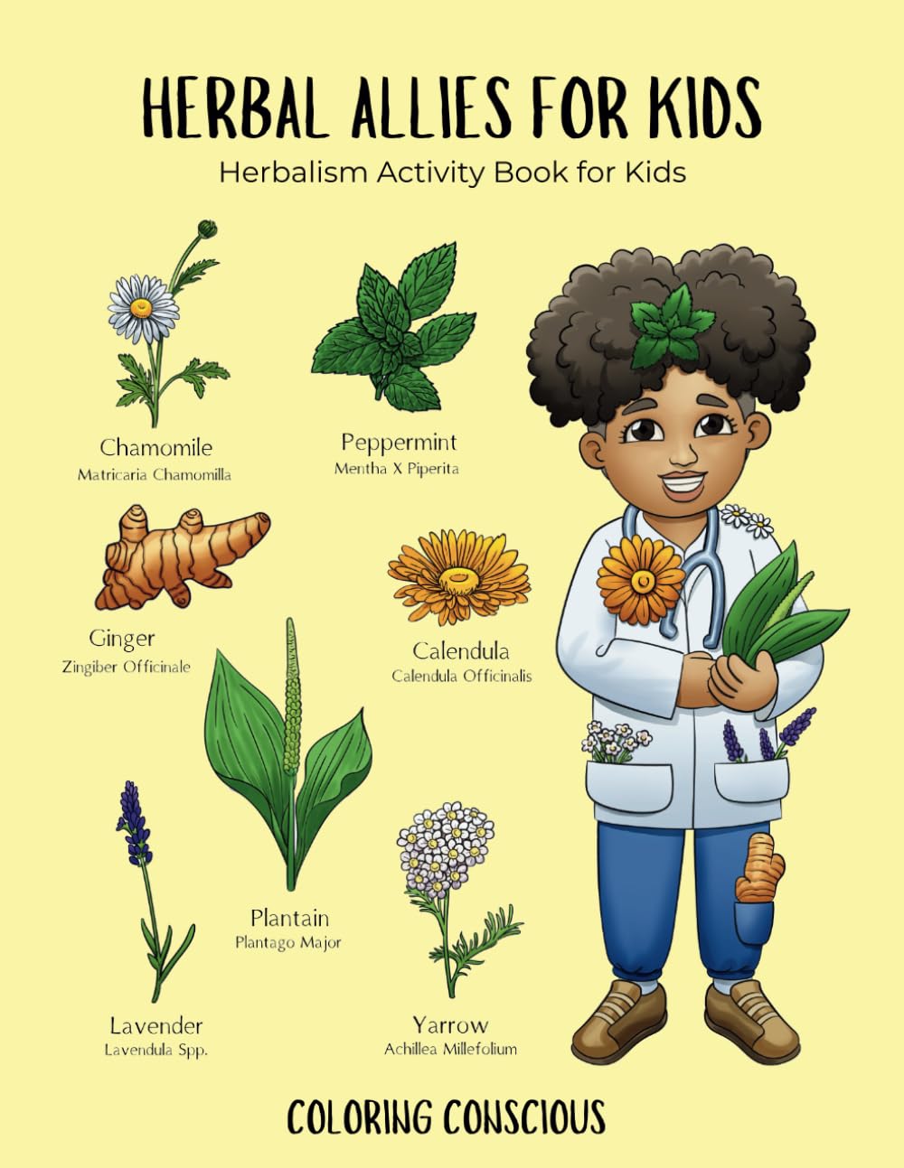 Herbal Allies For Kids Coloring Book on Herbalism: Conscious, Coloring ...