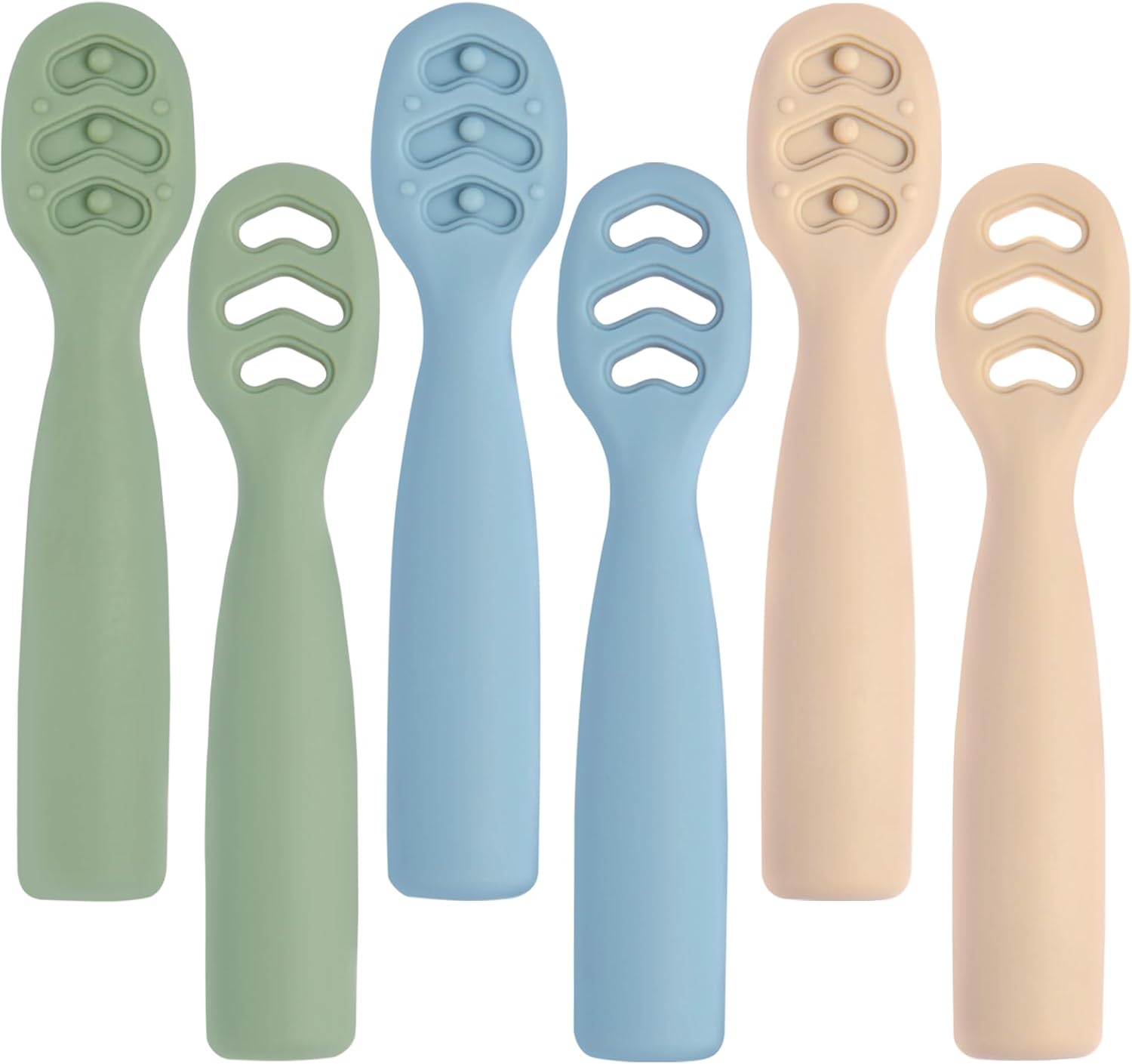Amazon.com: Eascrozn Baby Spoons Self Feeding 6+ Months Set, 6 Pack ...