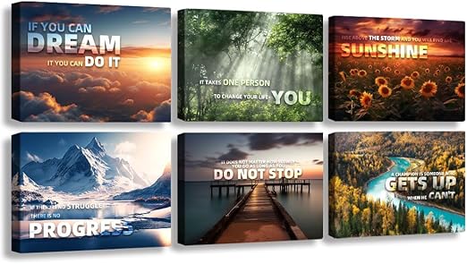 Amazon.com: Inspirational Quotes Wall Art, Motivational Decoration ...