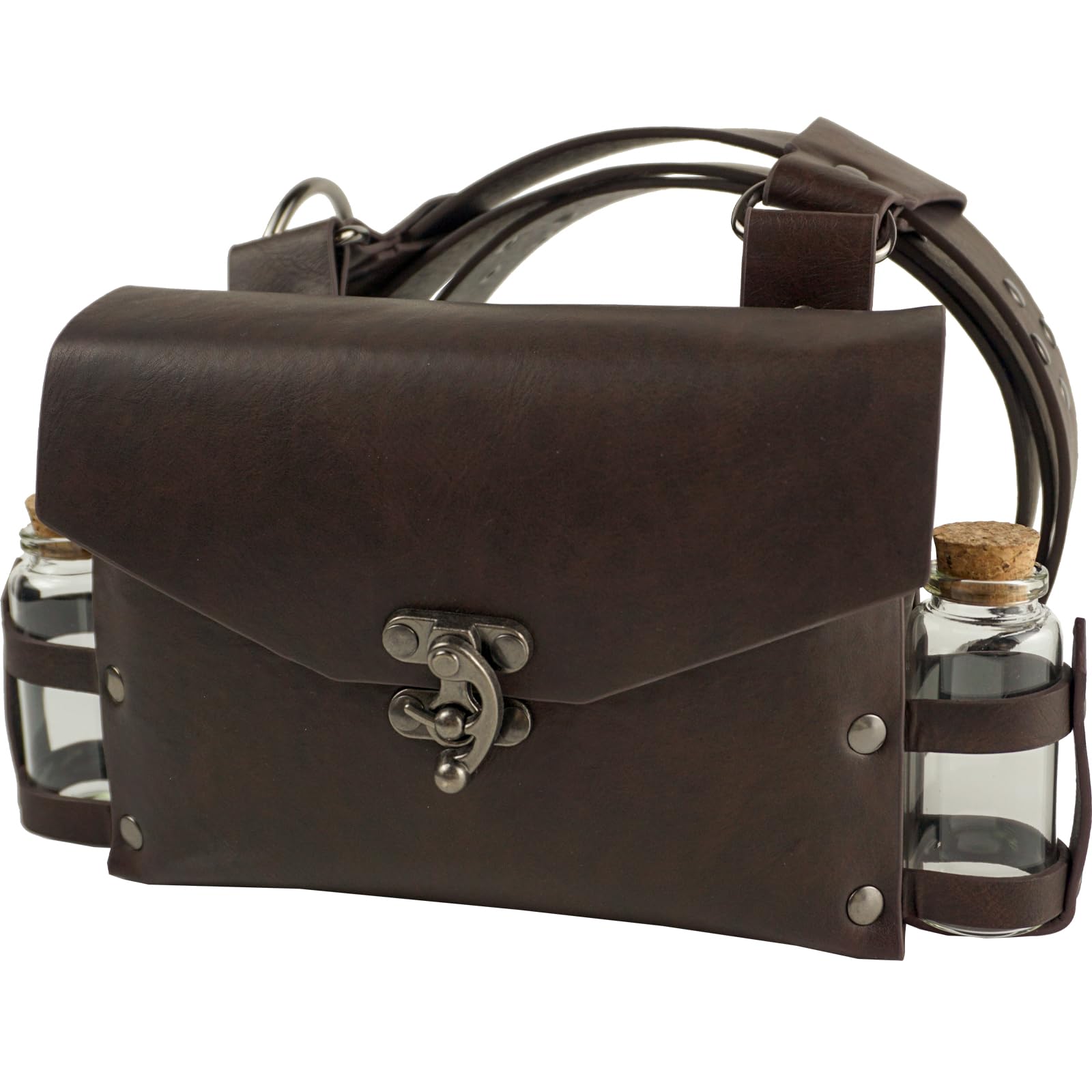 Amazon.com: Medieval Alchemy Potion Belt - Renaissance Faux Leather ...