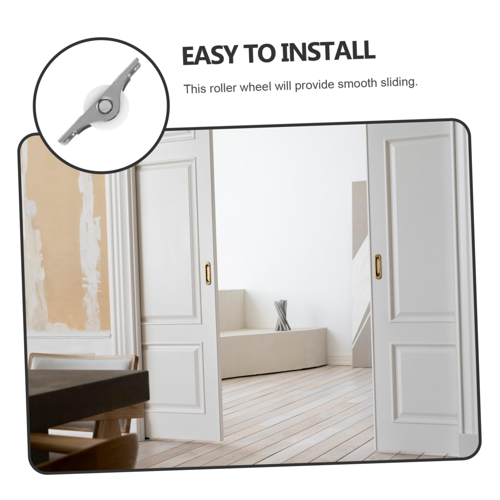 OSALADI 4pcs Cabinet Wheel Sliding Door Track Roller Cabinet Mini ...