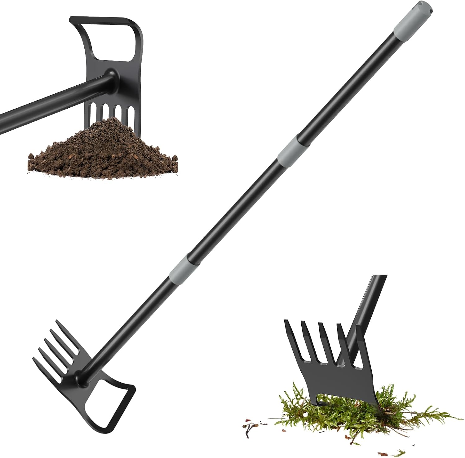 Amazon.com : Hoe Garden Tool, 2 in 1 Heavy Duty Gardening Tools, 17 to ...