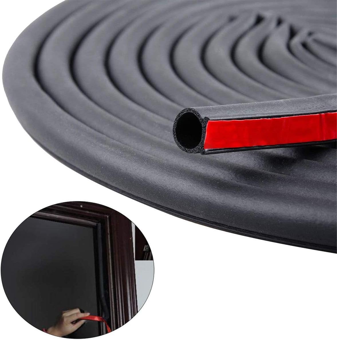 19.7 Feet Long Weather Stripping Seal Strip for Doors/Windows, Self ...