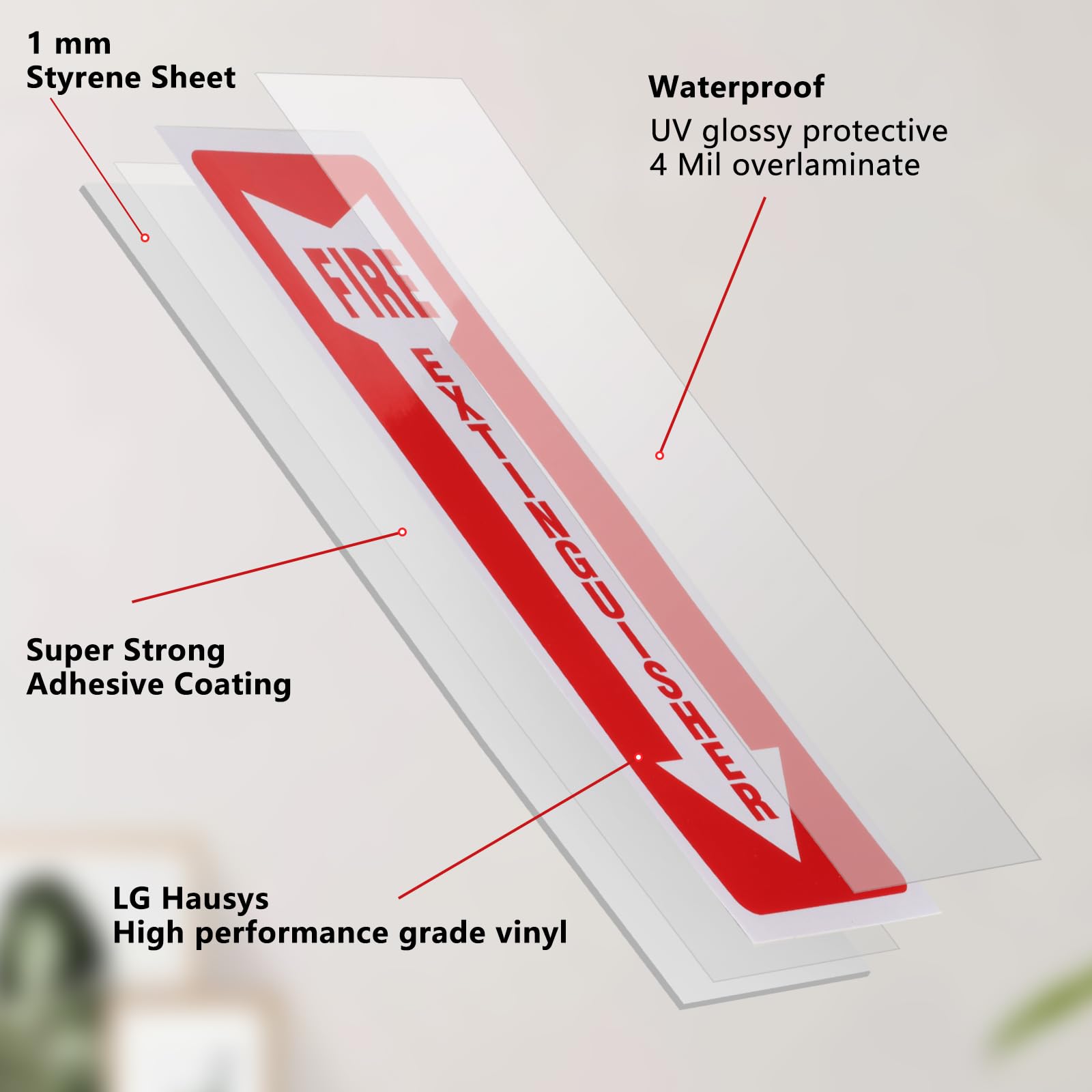 Snapklik.com : Fire Extinguisher Signs,16 Pcs 4x12 Self Adhesive Fire ...