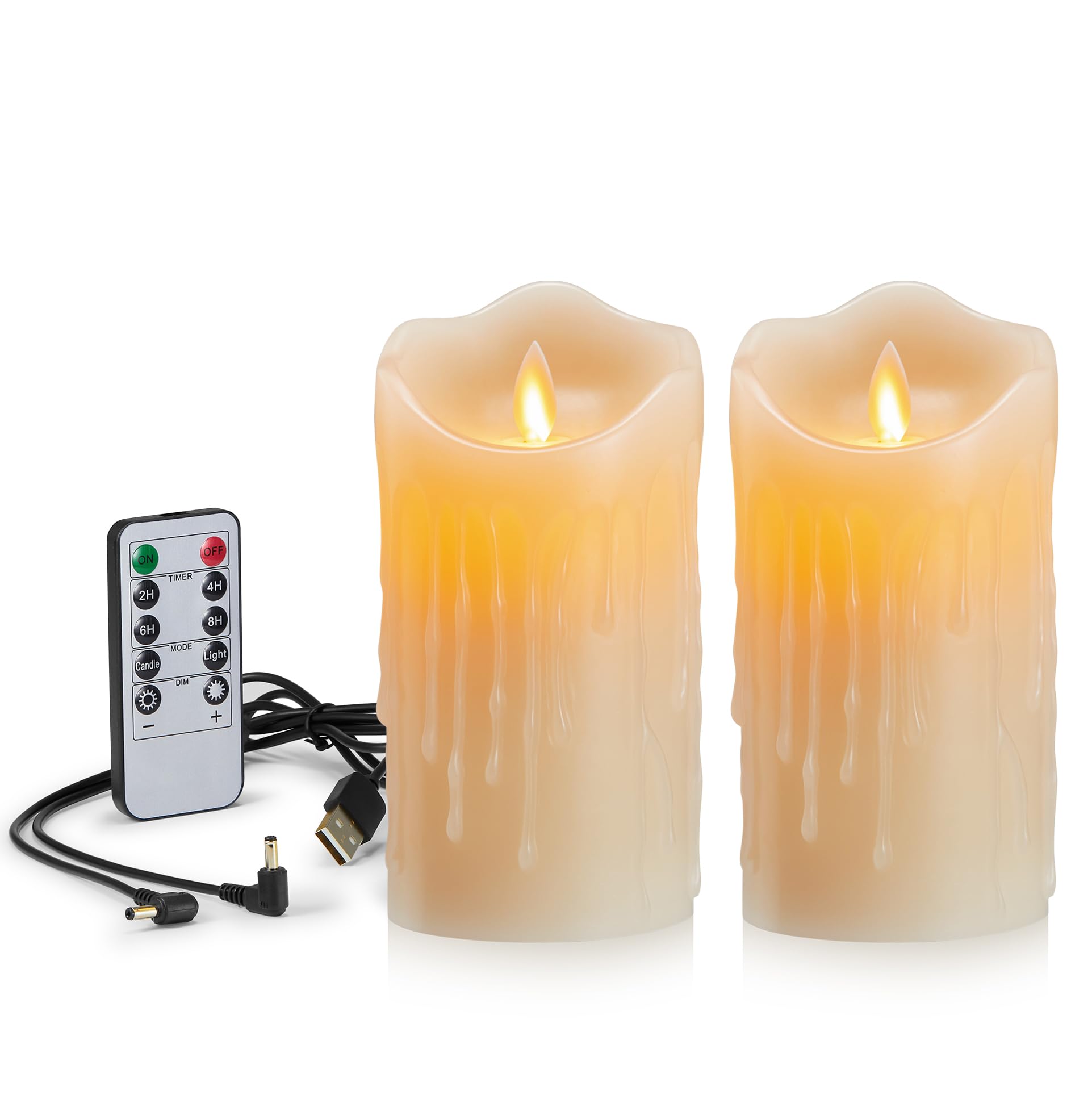 velas led efecto llama recargables usb colores – Decoracion