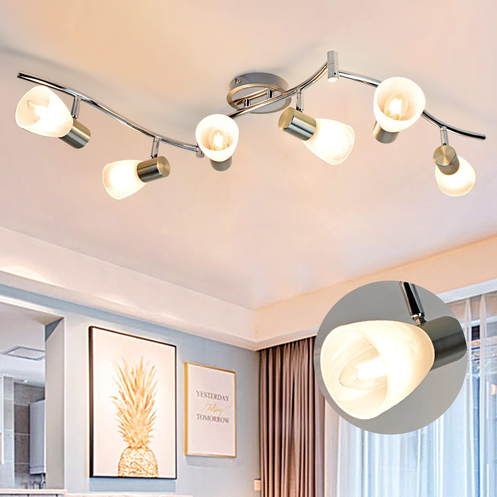 Tianyo Elec Flexible Rail Track Lighting Kit, 10 Ft - 3x40 Hand ...