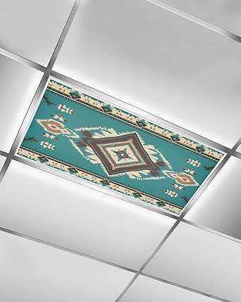 Southwest Aztecs Magnetic Fluorescent Light Covers for Ceiling 2 x 4 ...