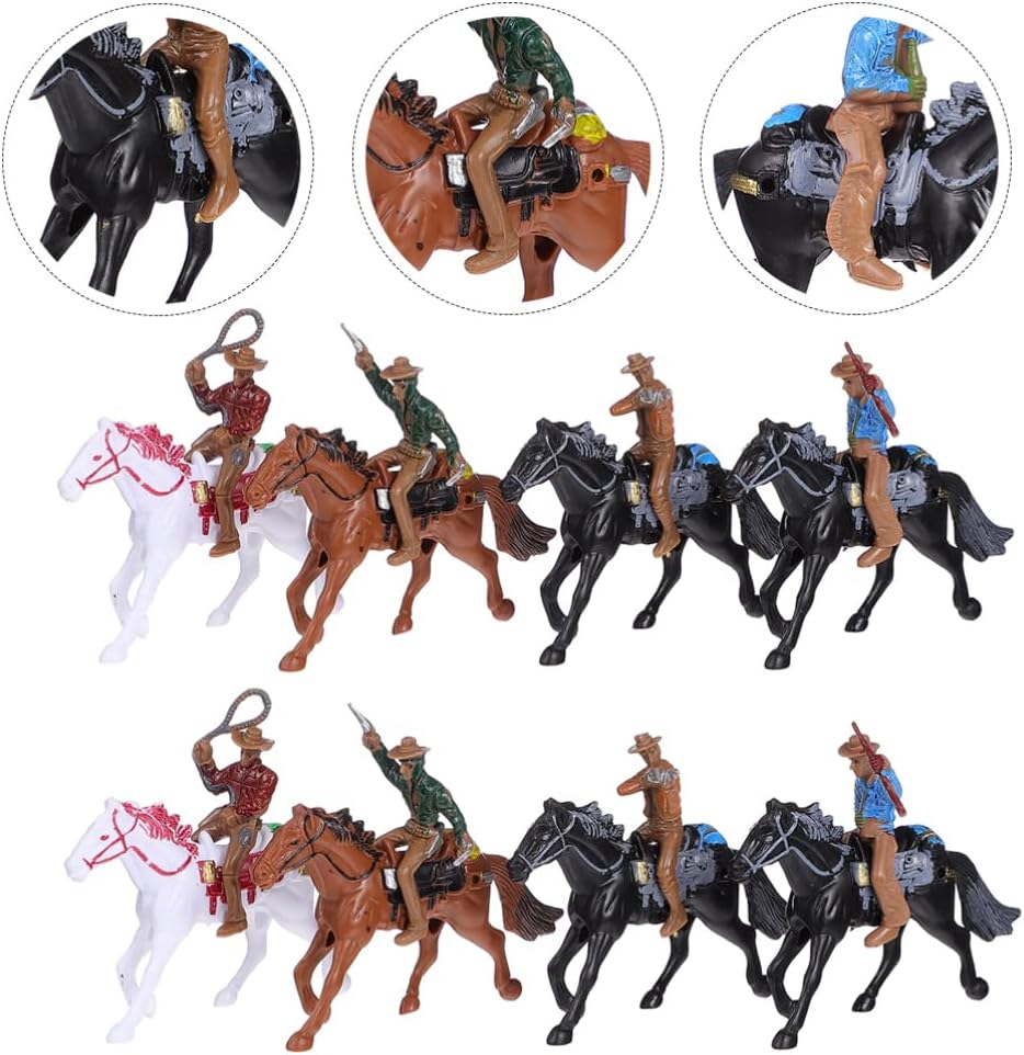 Buy NUOBESTY Western Cowboy Figures, Indian Model Action Figures, Horse ...