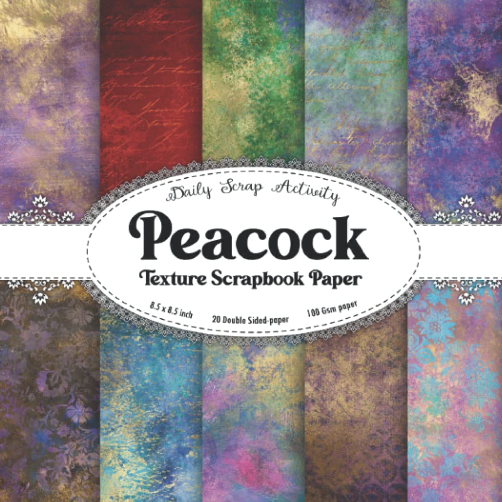 Peacock Texture Scrapbook Paper: Grunge Gold Textures Scrapbooking ...