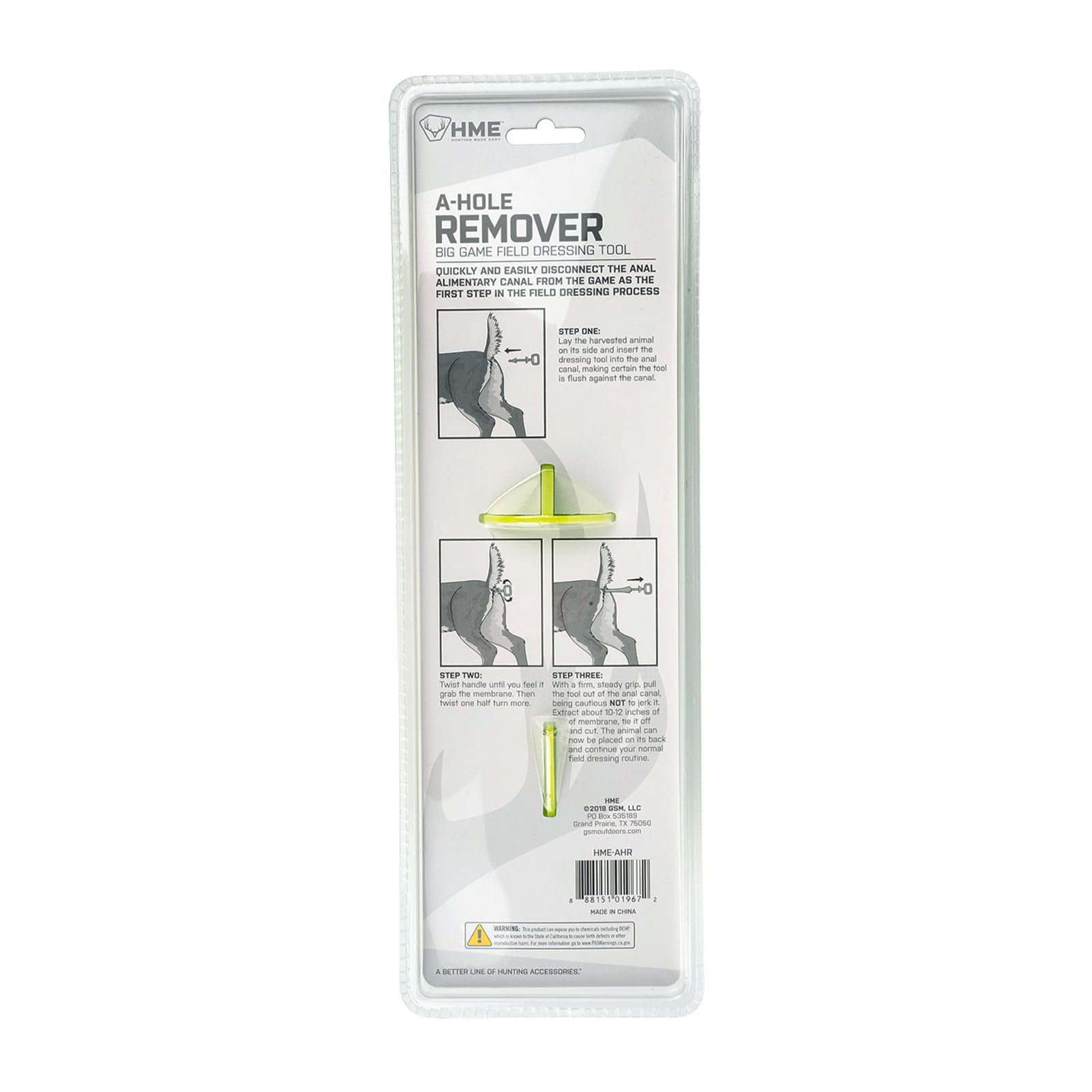 Field Dressing Tool HME A-Hole Remover - Big Game For Deer, Bear & Hog ...