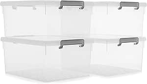 Amazon.com - Citylife 33 Qt. Plastic Storage Bins with Lids Large ...