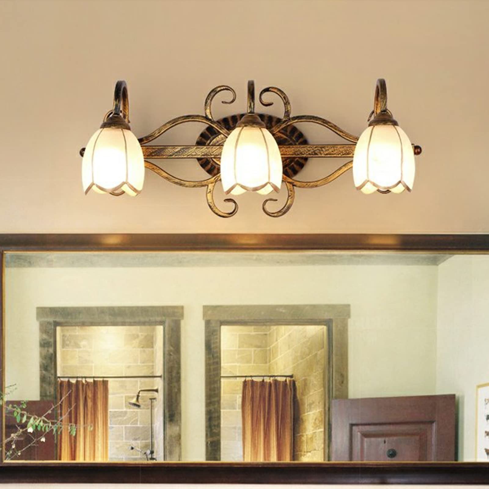 3-Light Retro American style vanity lights fixtures,Battery operated ...