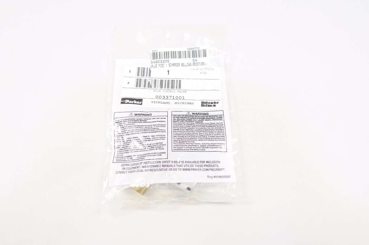 NEW PARKER 003371001 MICROMETER FLOW CONTROL VALVE 1/4IN NPT D563524 ...