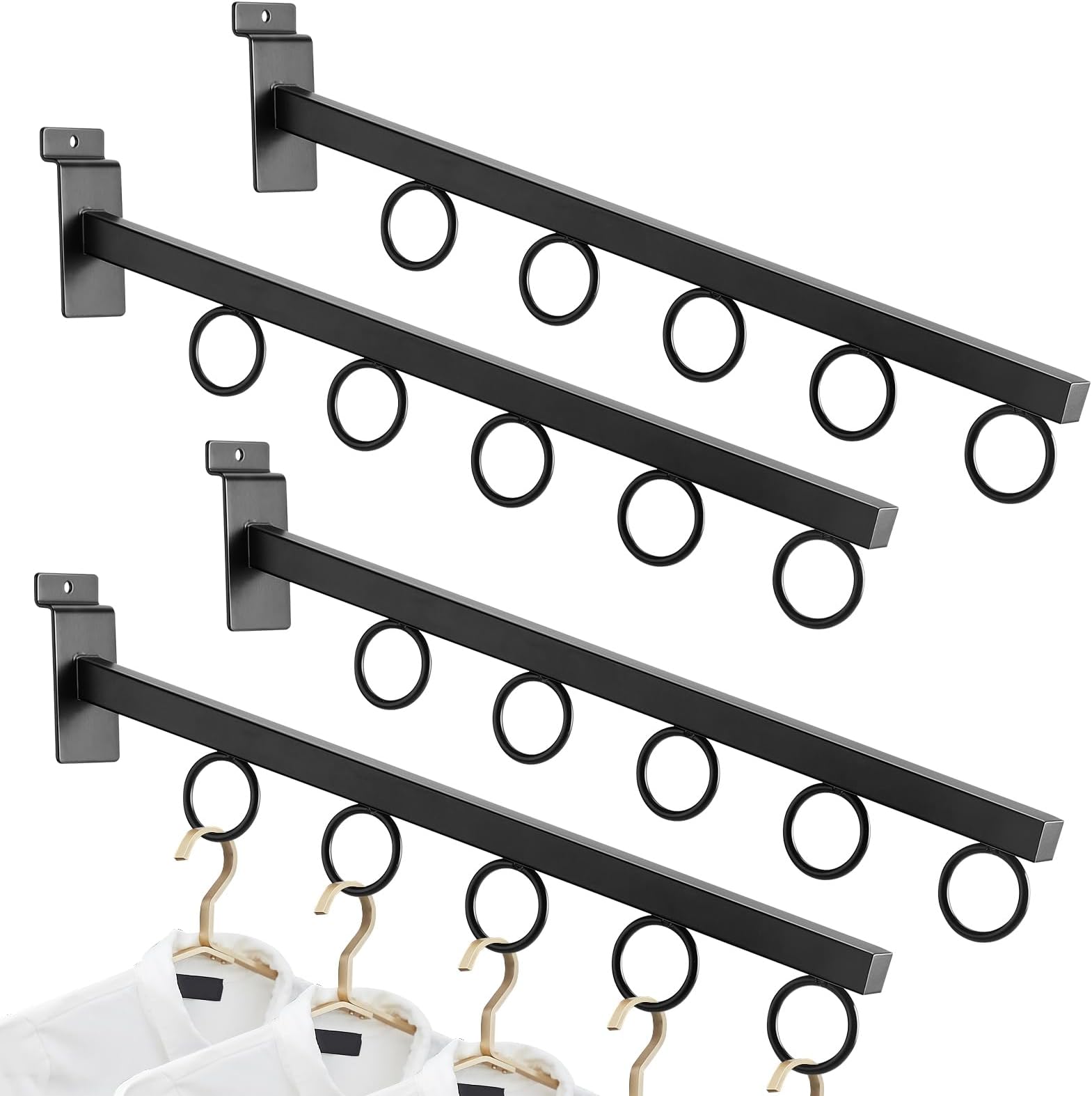Amazon.com: YMOBBU Slatwall Waterfall Hanger Hooks - 15.75 inch 6 Ball ...