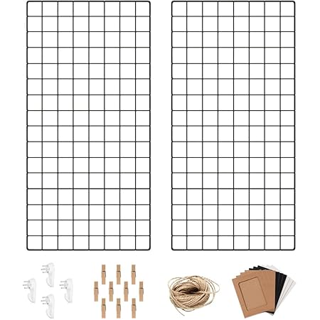 Amazon.com: Wall Photo Grid Shelf, Wall Hanging Ins Art Display Grid ...