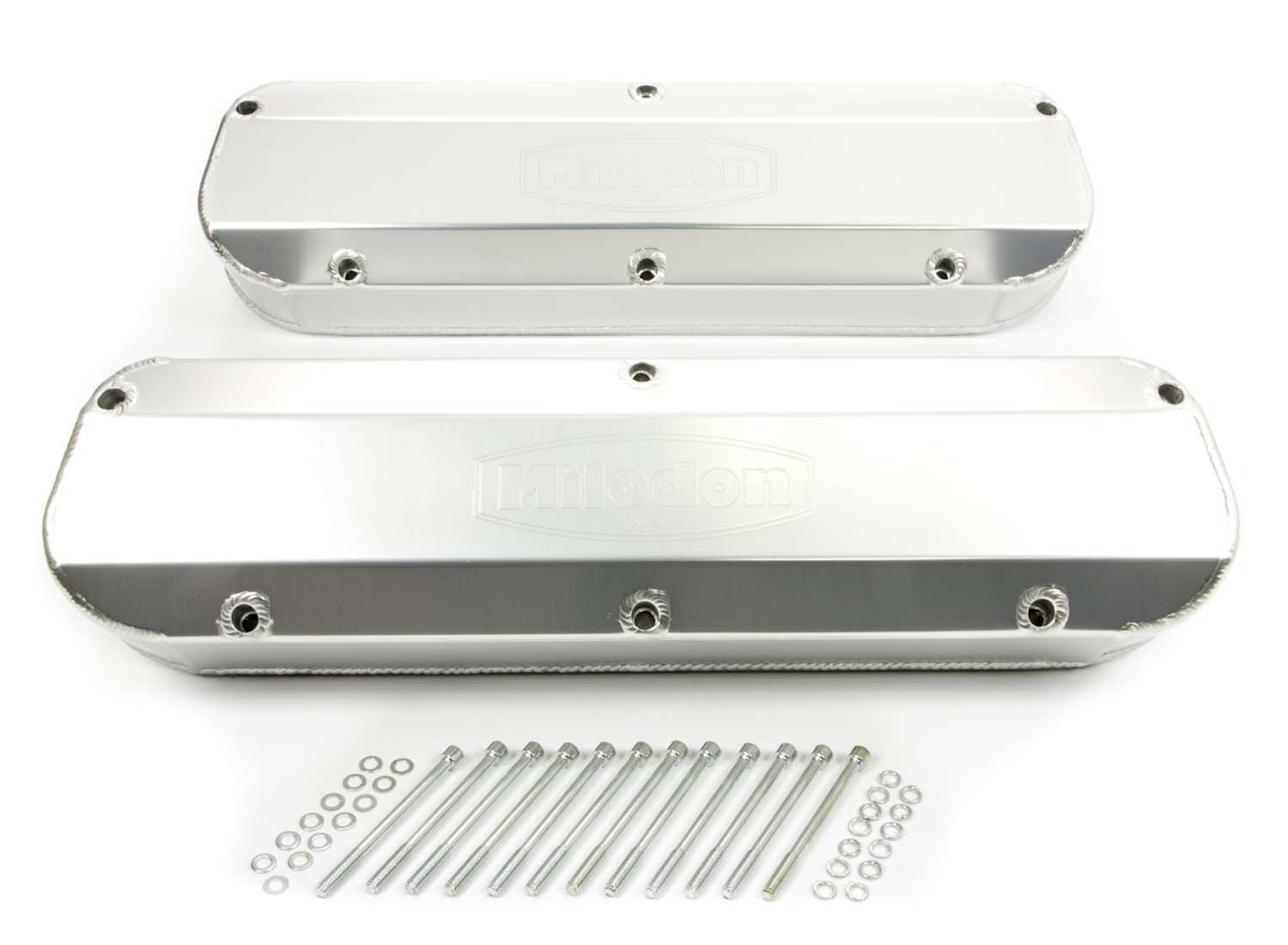 Amazon.com: Milodon 85961 Fabricated Aluminum Valve Cover with Hole ...