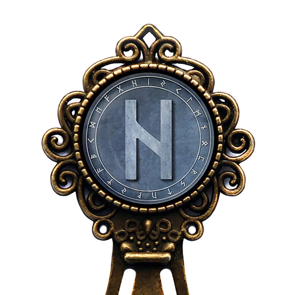 Amazon.com: Viking Runes Elder Futhark Rune Circle H Hagalaz Air Bronze ...