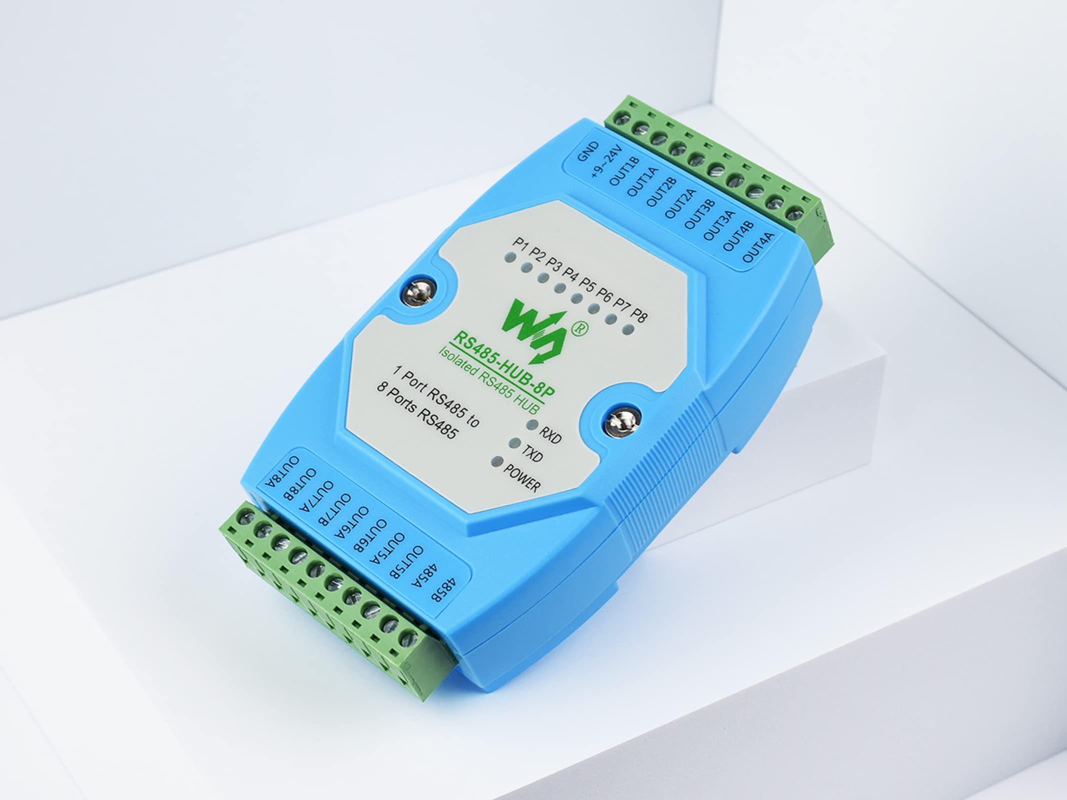 Relay Ethernet Waveshare Industrial RS485 Hub - 8-Port Isolated RS485 ...