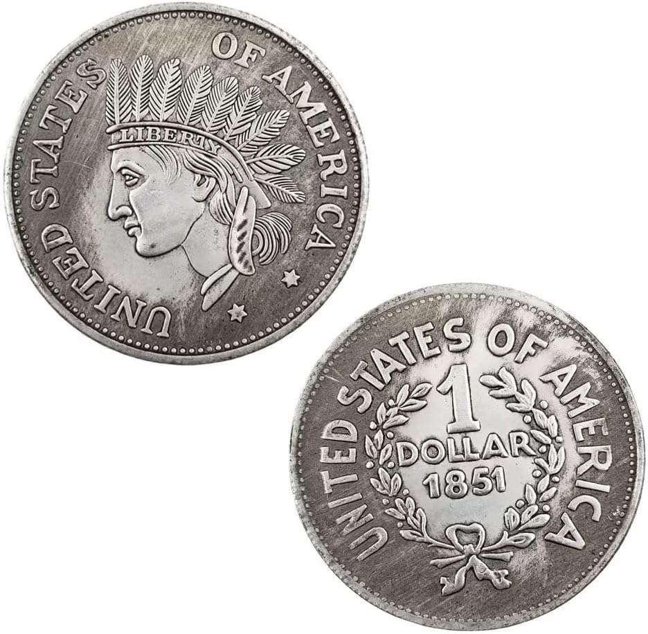 Amazon.com: Metal 1851 Morgan One Dollars Coin,US Old Coin Replica ...