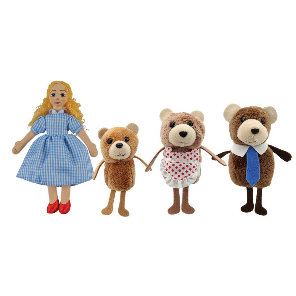 The Puppet Company - Goldilocks & The Three Bears Finger Puppets Set ...