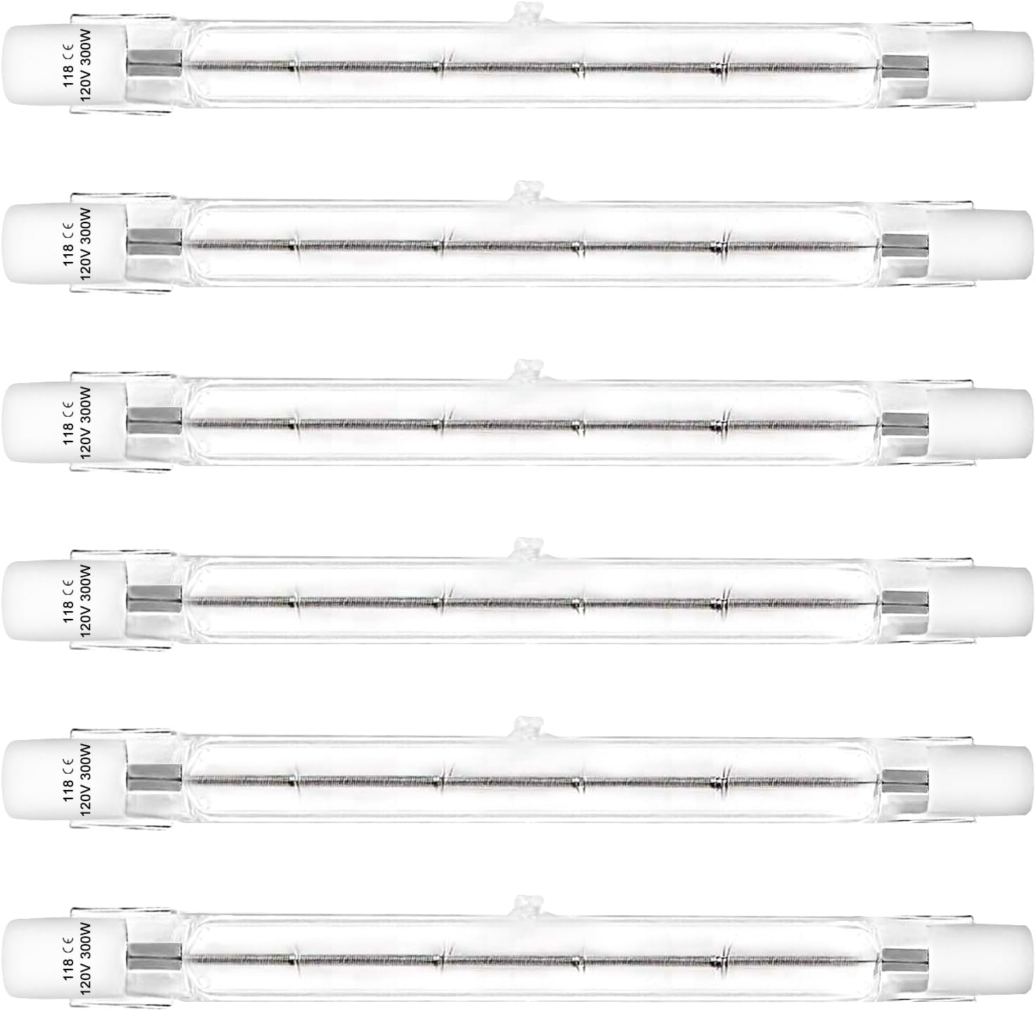 LedWekei Halogen Light Bulbs,T3 R7S Halogen Bulb 118mm 300w,J Type t3 ...