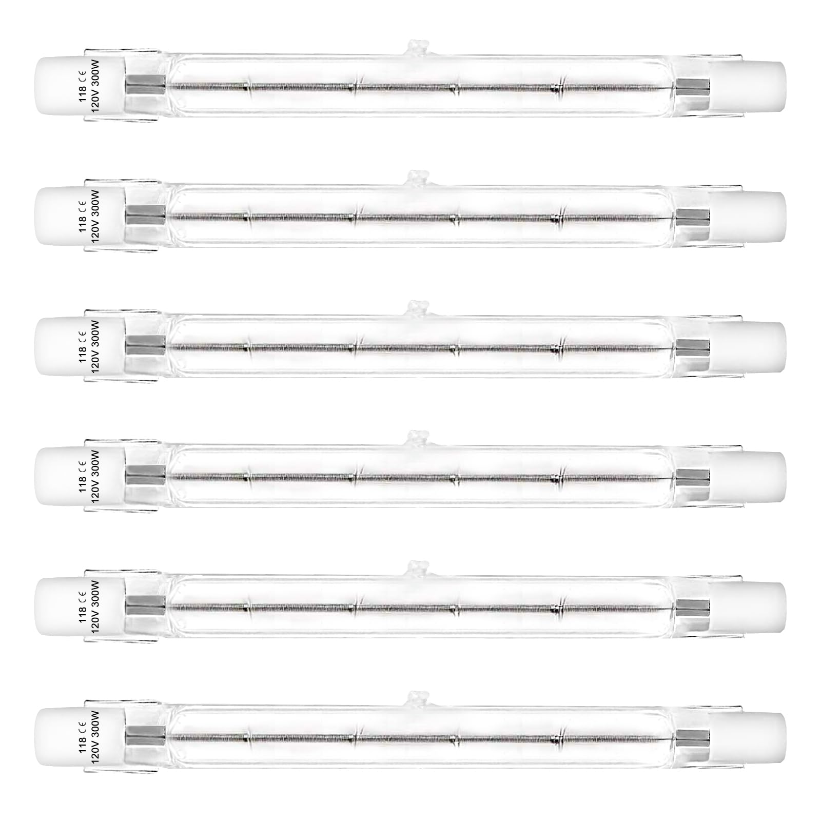 LedWekei Halogen Light Bulbs,T3 R7S Halogen Bulb 118mm 300w,J Type t3 ...