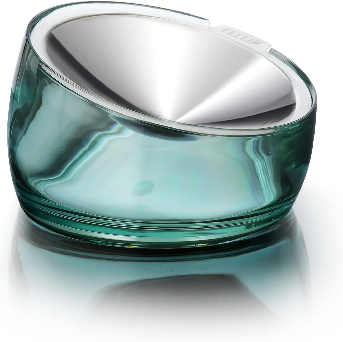 Felli Pet Whisker Fatigue Relief Raised Cat Food Bowl Stainless Steel ...