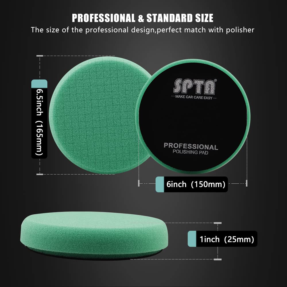 Snapklik.com : Green T120 Heavy-Cut Polishing Foam Pad, 1Pc 6.5 Inch ...
