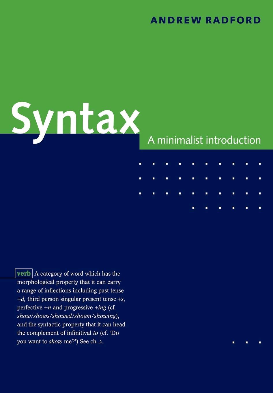 Amazon.com: Syntax: A Minimalist Introduction: 9780521589147: Radford ...